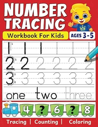 Number Tracing Workbook: Color, Count & Trace Numbers For Toddlers ...
